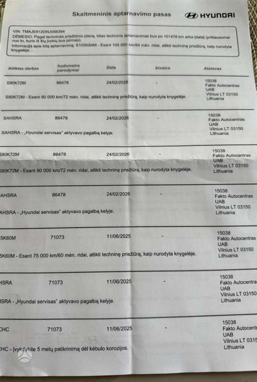 Серый Хендай Туксон 2021 в Вильнюс, объемом двигателя 1.60 л и пробегом 98 тыс. км за 24500 €, фото 16 на AUTOMOTO.COM.LV