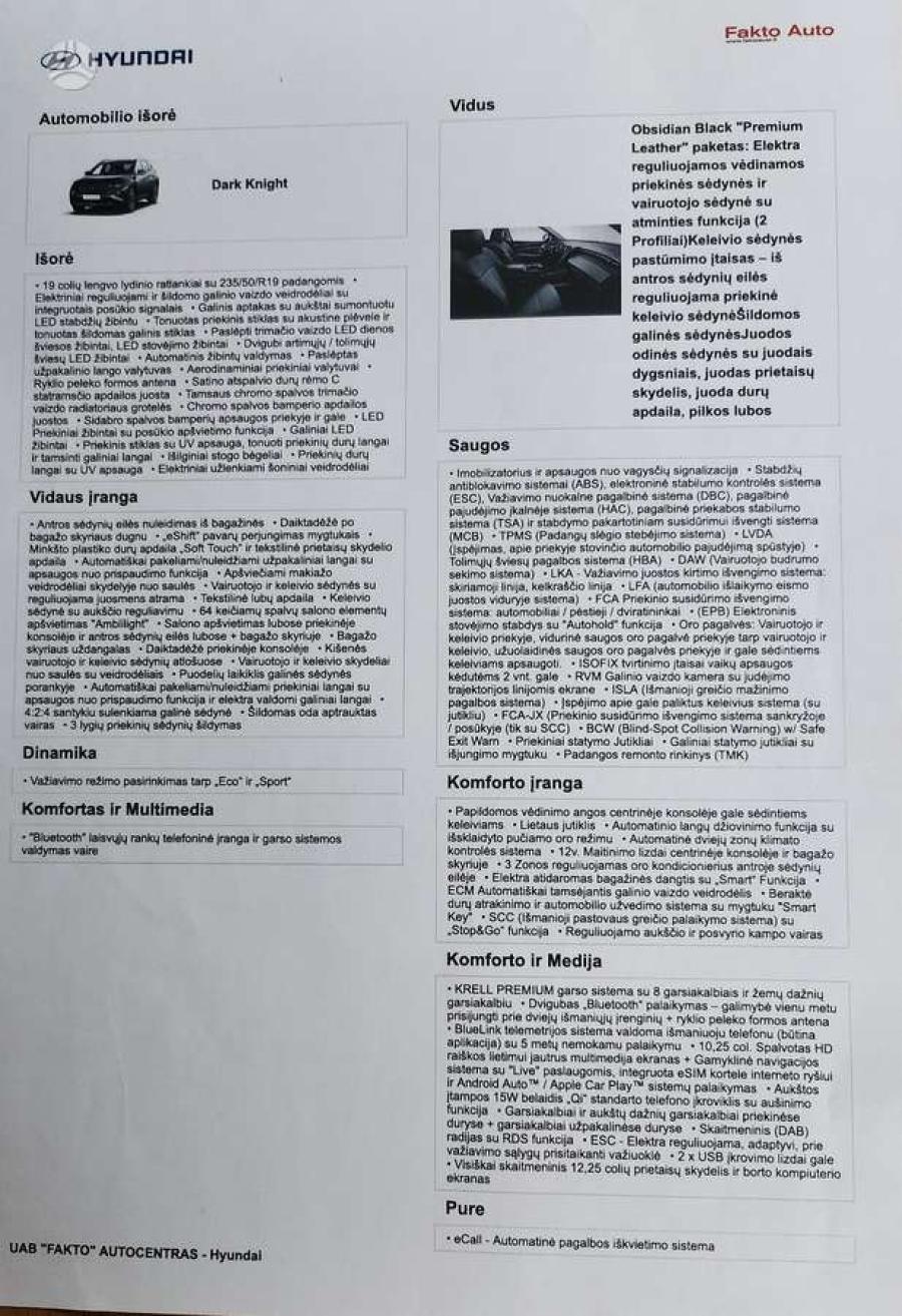 Серый Хендай Туксон 2022 в Вильнюс, объемом двигателя 1.60 л и пробегом 54 тыс. км за 25800 €, фото 17 на AUTOMOTO.COM.LV