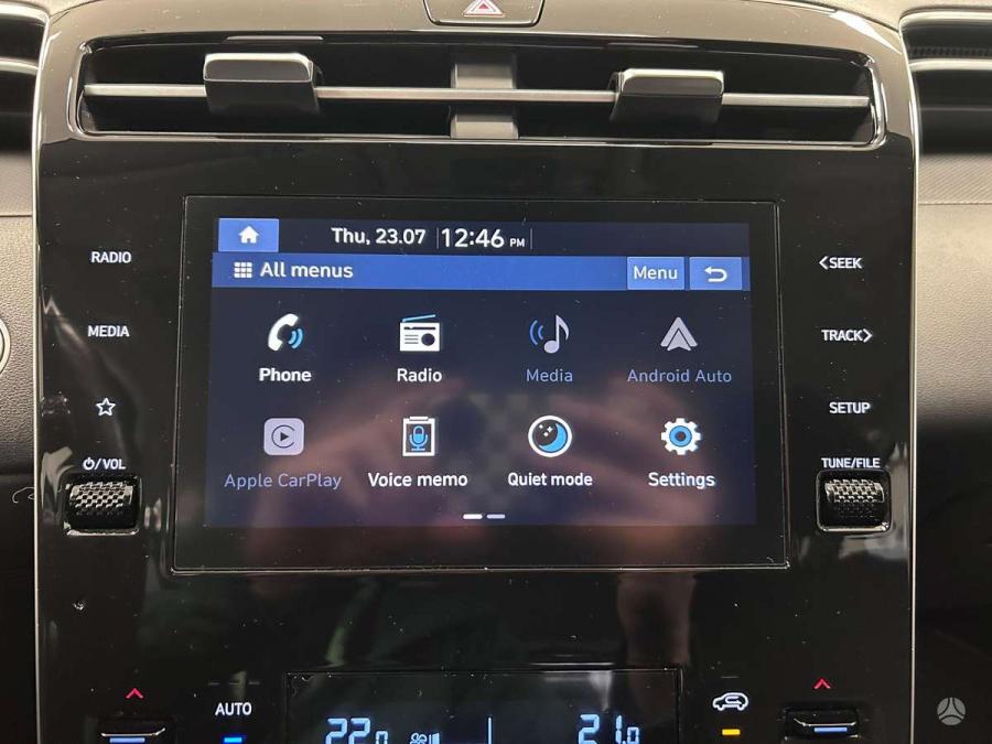 Pelēks Hyundai Tucson 2022 Viļņa, ar dzinēja tilpumu 1.60 L un nobraukumu 70 tūkst. km par 17500 €, foto 21 vietnē AUTOMOTO.COM.LV