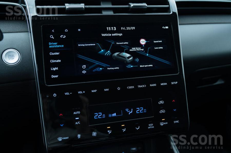 Pelēks Hyundai Tucson 2022 Rīga, ar dzinēja tilpumu 1.60 L un nobraukumu 44 tūkst. km par 25500 €, foto 28 vietnē AUTOMOTO.COM.LV
