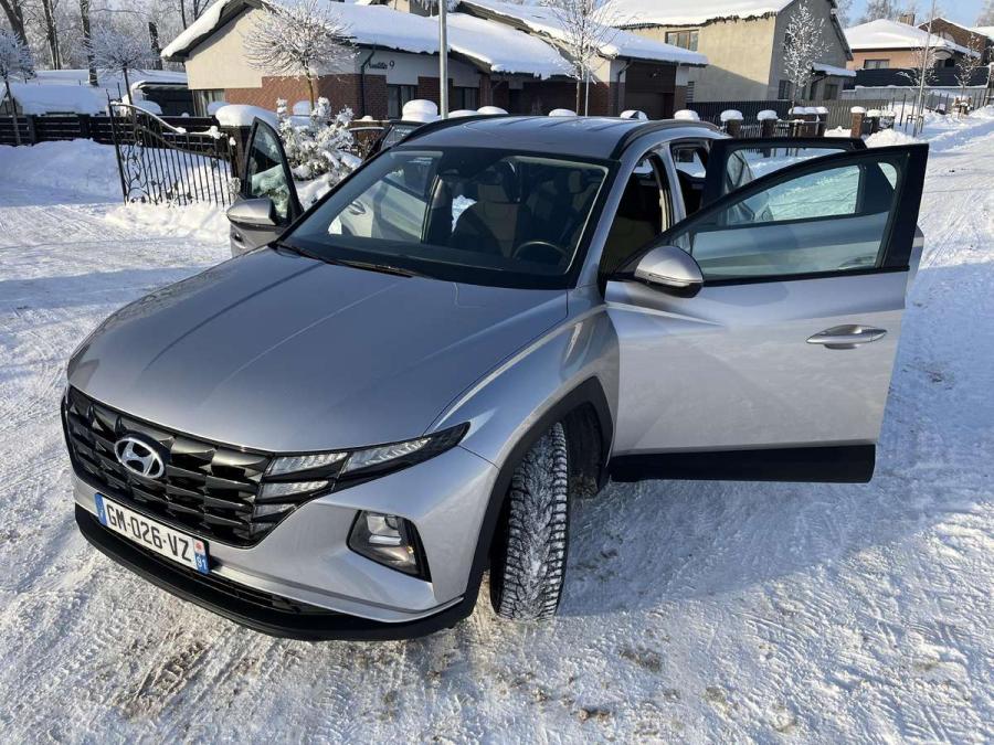 Grey Hyundai Tucson 2023 in Telschi, with an engine capacity of 1.60 L and mileage of 107 thousand km for 22700 €, photo 6 on AUTOMOTO.COM.LV