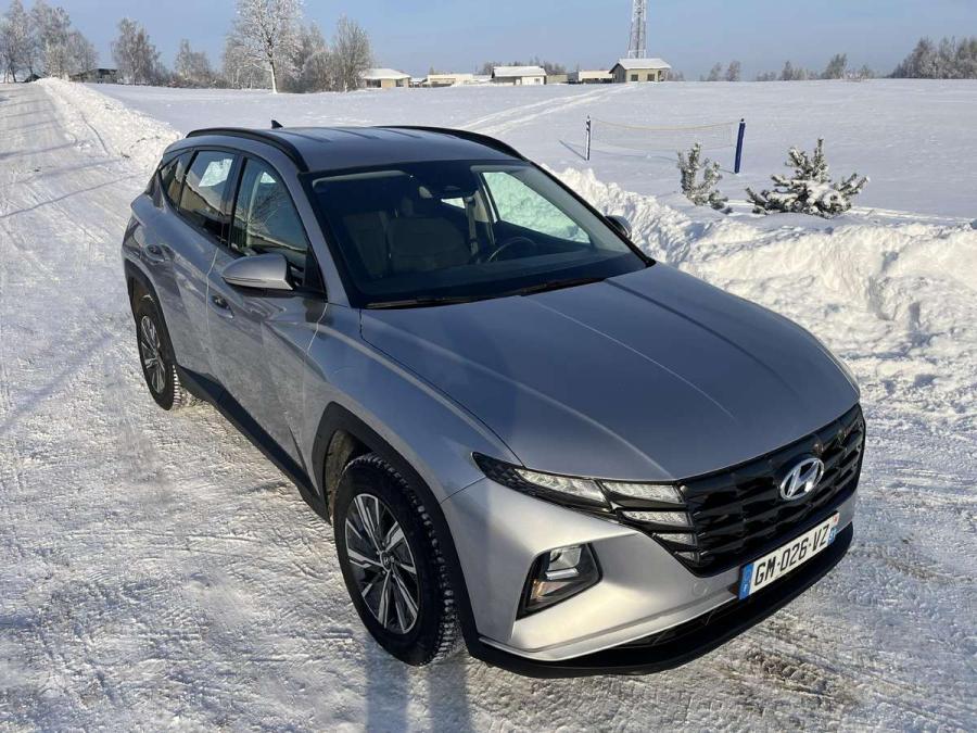 Grey Hyundai Tucson 2023 in Telschi, with an engine capacity of 1.60 L and mileage of 107 thousand km for 22700 €, photo 12 on AUTOMOTO.COM.LV