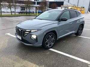 Grey Hyundai Tucson 2023 in Panevezys, with an engine capacity of 1.60 L and mileage of 57 thousand km for 28000 €, photo  on AUTOMOTO.COM.LV