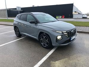 Grey Hyundai Tucson 2023 in Panevezys, with an engine capacity of 1.60 L and mileage of 57 thousand km for 28000 €, photo 9 on AUTOMOTO.COM.LV