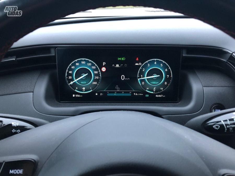 Grey Hyundai Tucson 2023 in Panevezys, with an engine capacity of 1.60 L and mileage of 57 thousand km for 28000 €, photo 14 on AUTOMOTO.COM.LV