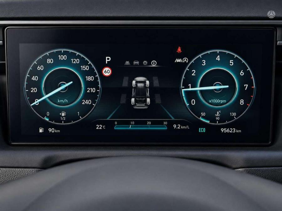 Grey Hyundai Tucson 2023 in Vilnius, with an engine capacity of 1.60 L and mileage of 95 thousand km for 23550 €, photo 12 on AUTOMOTO.COM.LV