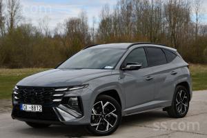 Grey Hyundai Tucson 2024 in Riga, with an engine capacity of 1.60 L and mileage of 9 thousand km for 33650 €, photo 4 on AUTOMOTO.COM.LV