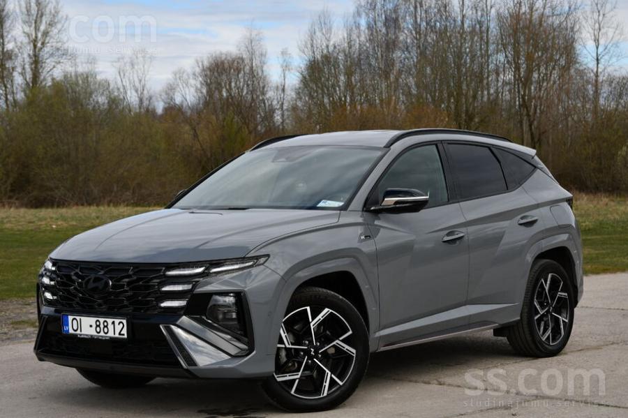 Grey Hyundai Tucson 2024 in Riga, with an engine capacity of 1.60 L and mileage of 9 thousand km for 33650 €, photo 4 on AUTOMOTO.COM.LV