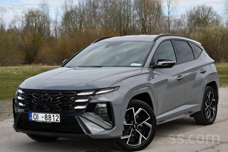 Grey Hyundai Tucson 2024 in Riga, with an engine capacity of 1.60 L and mileage of 9 thousand km for 33650 €, photo 6 on AUTOMOTO.COM.LV