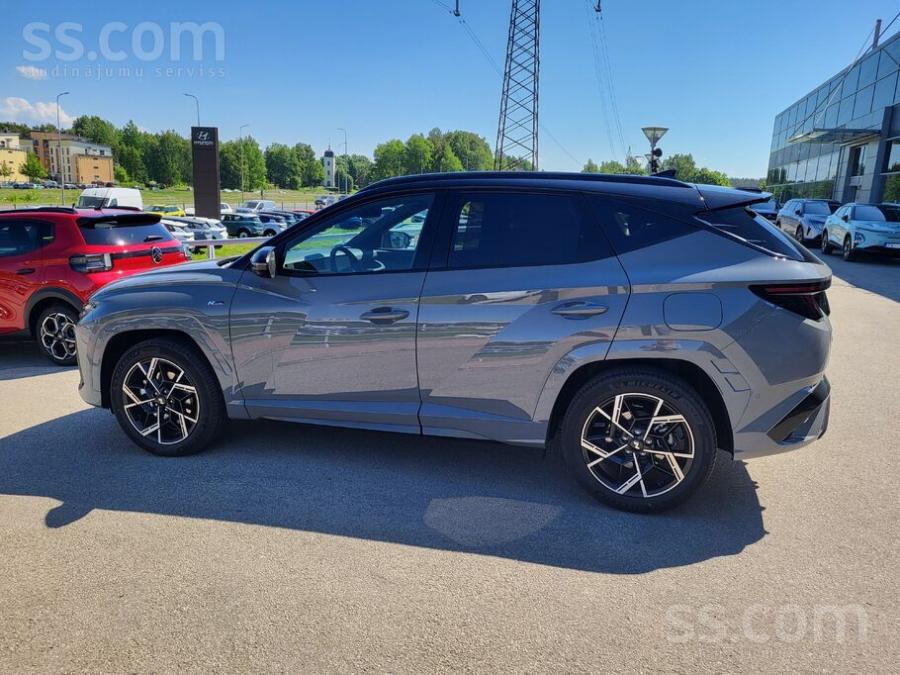 Grey Hyundai Tucson 2026 in Riga, with an engine capacity of 1.60 L and mileage of 3 thousand km for 39999 €, photo 8 on AUTOMOTO.COM.LV
