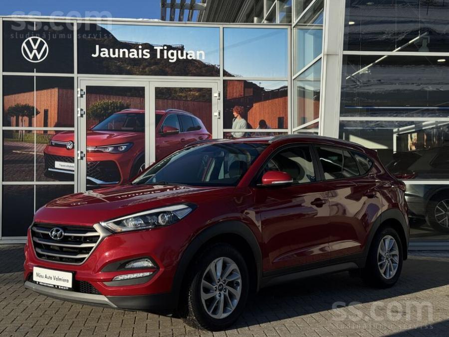 Sarkans Hyundai Tucson 2018 Valmiera, ar dzinēja tilpumu 1.70 L un nobraukumu 92 tūkst. km par 13900 €, foto 3 vietnē AUTOMOTO.COM.LV