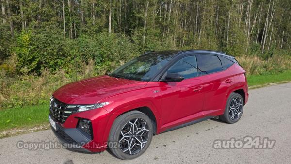 Red Hyundai Tucson 2021 in Tallinn, with an engine capacity of 1.60 L and mileage of 45 thousand km for 25999 €, photo 1 on AUTOMOTO.COM.LV