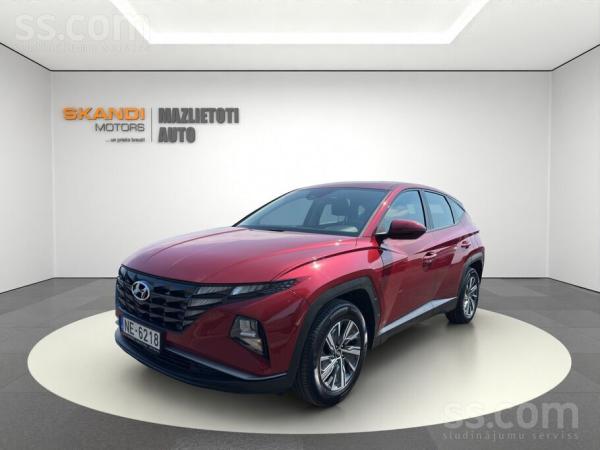 Red Hyundai Tucson 2022 in Riga, with an engine capacity of 1.60 L and mileage of 44 thousand km for 18490 €, photo 1 on AUTOMOTO.COM.LV