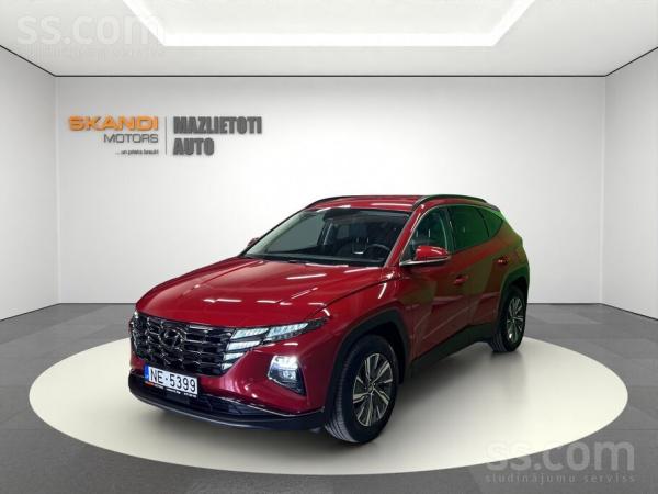 Red Hyundai Tucson 2022 in Riga, with an engine capacity of 1.60 L and mileage of 42 thousand km for 26490 €, photo 1 on AUTOMOTO.COM.LV