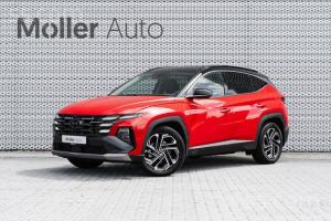 Red Hyundai Tucson 2025 in Riga, with an engine capacity of 1.60 L and mileage of 6 thousand km for 31300 €, photo  on AUTOMOTO.COM.LV