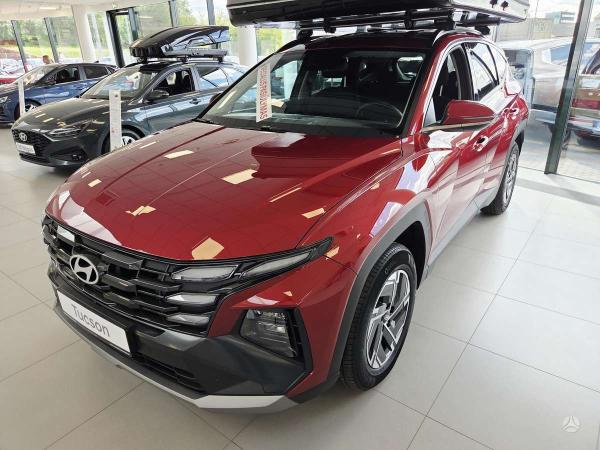 Red Hyundai Tucson 2026 in Vilnius, with an engine capacity of 1.60 L and mileage of 0 thousand km for 36950 €, photo 1 on AUTOMOTO.COM.LV