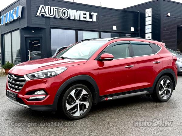Red Hyundai Tucson 2017 in Tallinn, with an engine capacity of 1.60 L and mileage of 115 thousand km for 13900 €, photo 1 on AUTOMOTO.COM.LV