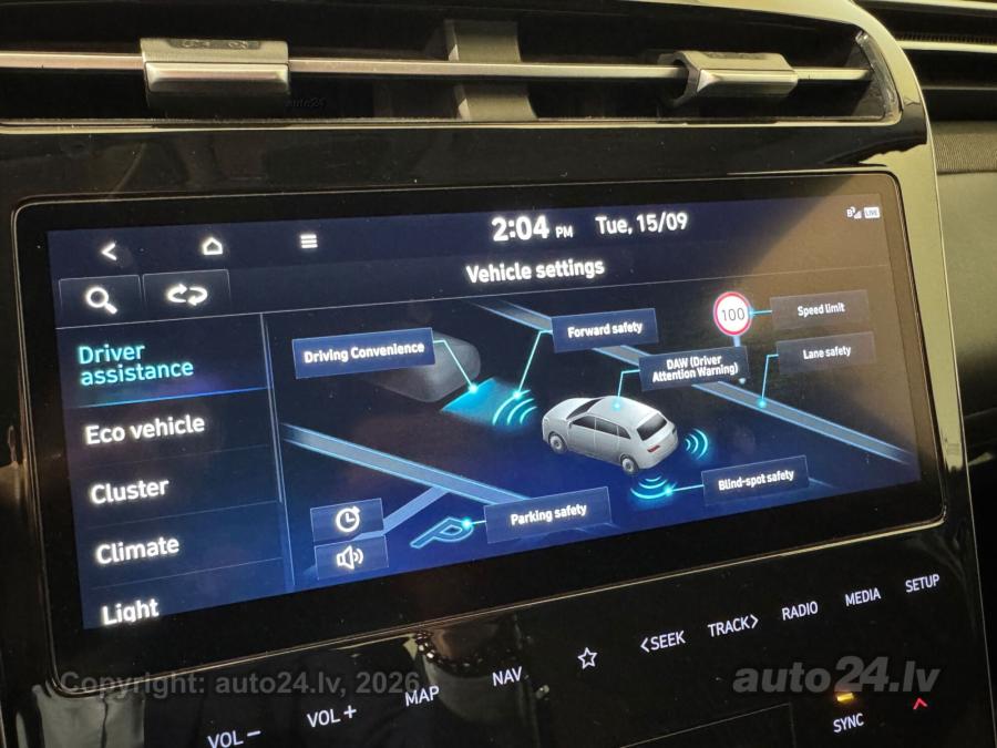 Sarkans Hyundai Tucson 2023 Tallina, ar dzinēja tilpumu 1.60 L un nobraukumu 60 tūkst. km par 28900 €, foto 24 vietnē AUTOMOTO.COM.LV