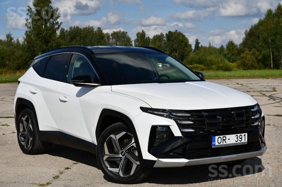 White Hyundai Tucson 2024 in Riga, with an engine capacity of 1.60 L and mileage of 36 thousand km for 30950 €, photo 8 on AUTOMOTO.COM.LV