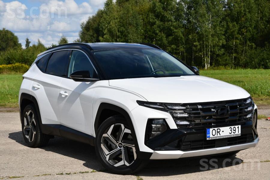 White Hyundai Tucson 2024 in Riga, with an engine capacity of 1.60 L and mileage of 36 thousand km for 30950 €, photo 10 on AUTOMOTO.COM.LV