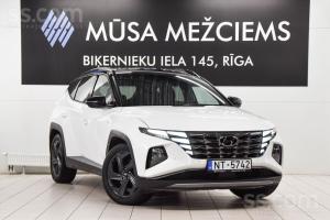 White Hyundai Tucson 2024 in Riga, with an engine capacity of 1.60 L and mileage of 107 thousand km for 25990 €, photo 4 on AUTOMOTO.COM.LV