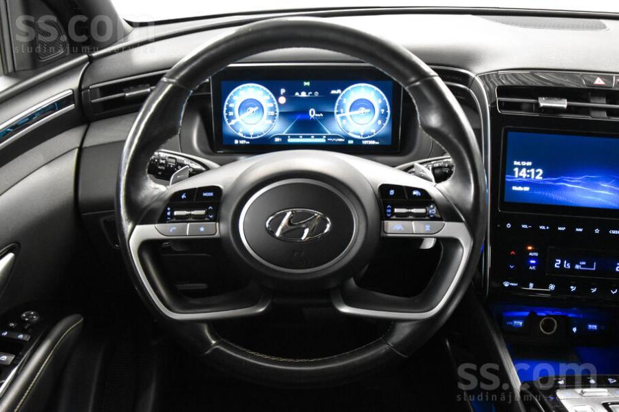 White Hyundai Tucson 2024 in Riga, with an engine capacity of 1.60 L and mileage of 107 thousand km for 25990 €, photo 23 on AUTOMOTO.COM.LV