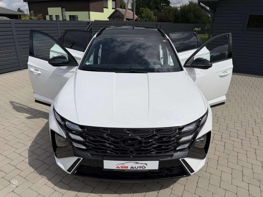 White Hyundai Tucson 2025 in Telschi, with an engine capacity of 1.60 L and mileage of 14 thousand km for 37300 €, photo 4 on AUTOMOTO.COM.LV