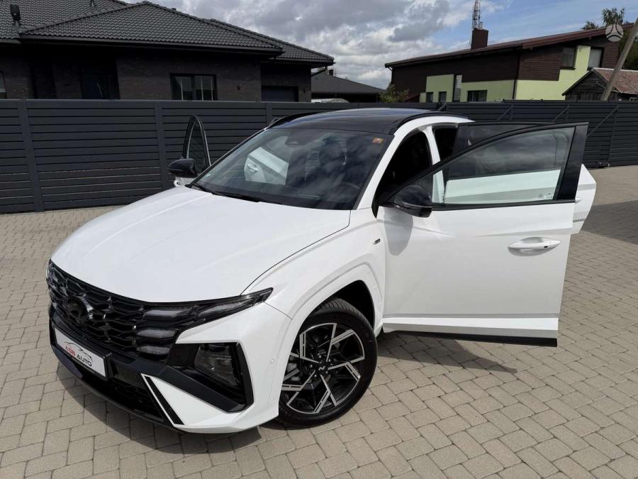 White Hyundai Tucson 2025 in Telschi, with an engine capacity of 1.60 L and mileage of 14 thousand km for 37300 €, photo 62 on AUTOMOTO.COM.LV