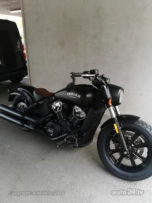 Melns Indian Scout 2021 Tallina, ar dzinēja tilpumu 1.13 L un nobraukumu 1000 tūkst. km par 12900 €, foto  vietnē AUTOMOTO.COM.LV
