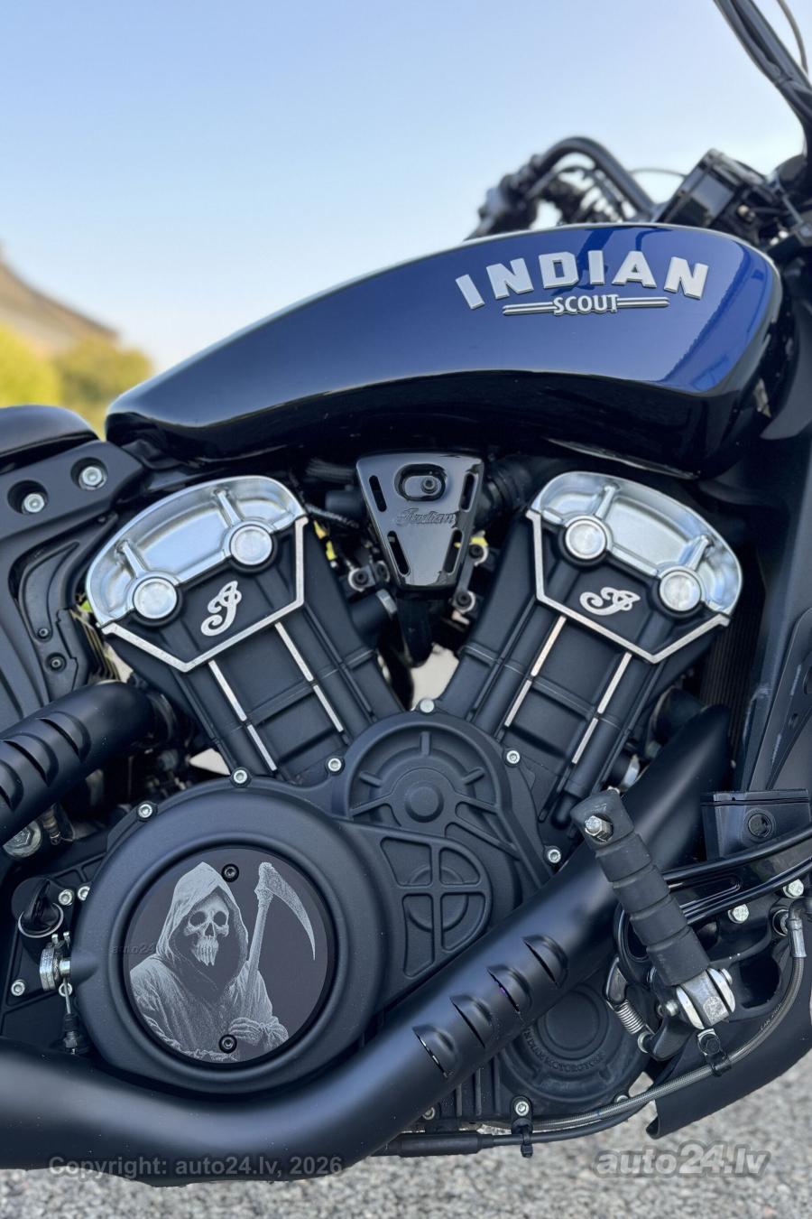 Black Indian Scout 2021 in Tartu, with an engine capacity of 1.13 L and mileage of 22 thousand km for 11999 €, photo 1 on AUTOMOTO.COM.LV