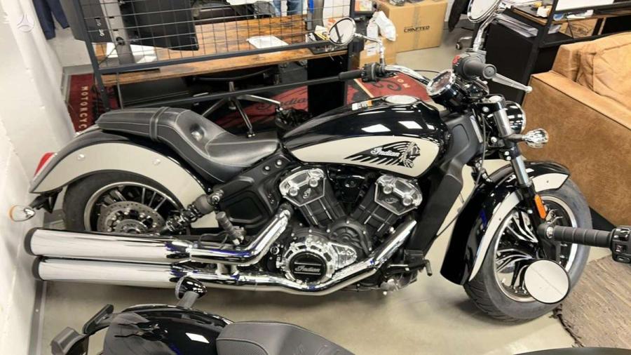 Black Indian Scout 2024 in Vilnius, with an engine capacity of 1.13 L and mileage of 0 thousand km for 15999 €, photo 3 on AUTOMOTO.COM.LV