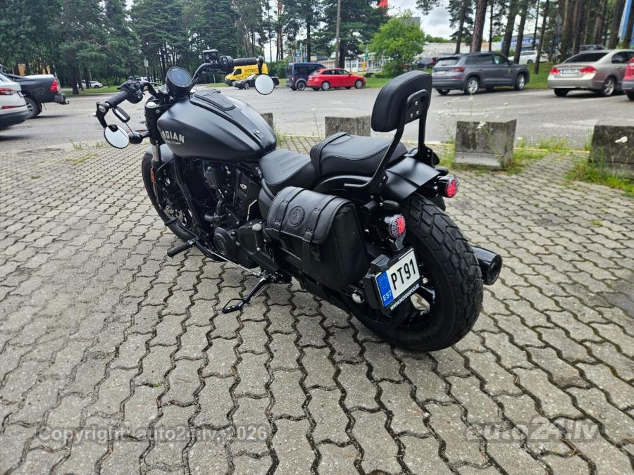 Melns Indian Scout 2025 Tallina, ar dzinēja tilpumu 1.25 L un nobraukumu 3 tūkst. km par 15900 €, foto 5 vietnē AUTOMOTO.COM.LV