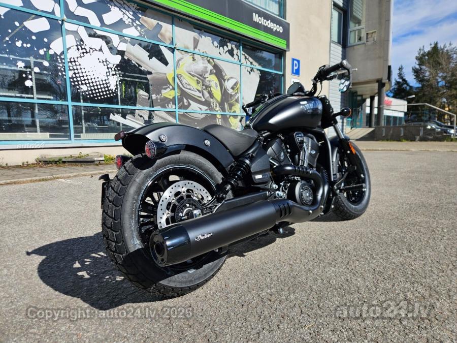 Melns Indian Scout 2026 Tallina, ar dzinēja tilpumu 1.25 L un nobraukumu 1 tūkst. km par 17990 €, foto 4 vietnē AUTOMOTO.COM.LV