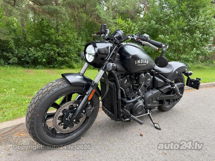 Melns Indian Scout 2026 Tallina, ar dzinēja tilpumu 1.25 L un nobraukumu 1 tūkst. km par 19990 €, foto 5 vietnē AUTOMOTO.COM.LV
