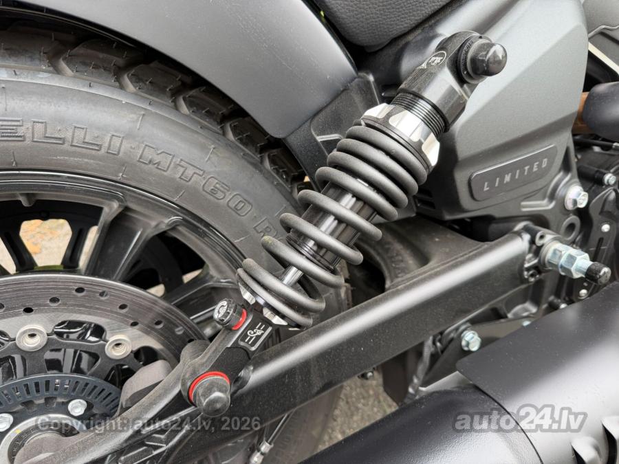Melns Indian Scout 2026 Tallina, ar dzinēja tilpumu 1.25 L un nobraukumu 1 tūkst. km par 19990 €, foto 13 vietnē AUTOMOTO.COM.LV