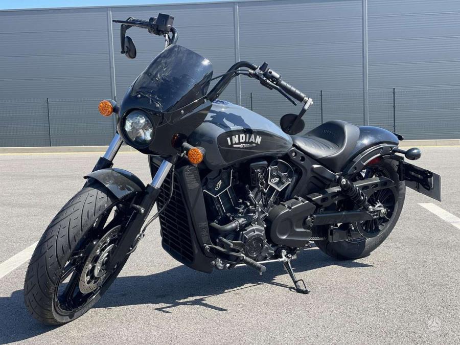 Grey Indian Scout 2023 in Kaunas, with an engine capacity of 1.13 L and mileage of 1 thousand km for 13300 €, photo 1 on AUTOMOTO.COM.LV