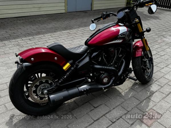 Sarkans Indian Scout 2025 Tallina, ar dzinēja tilpumu 1.25 L un nobraukumu 5 tūkst. km par 16500 €, foto 3 vietnē AUTOMOTO.COM.LV
