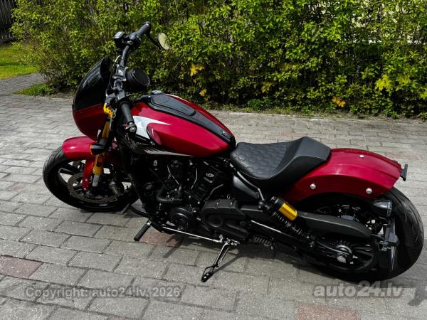 Sarkans Indian Scout 2025 Tallina, ar dzinēja tilpumu 1.25 L un nobraukumu 5 tūkst. km par 16500 €, foto 4 vietnē AUTOMOTO.COM.LV