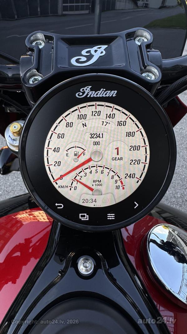 Sarkans Indian Scout 2025 Tallina, ar dzinēja tilpumu 1.25 L un nobraukumu 3 tūkst. km par 17700 €, foto 9 vietnē AUTOMOTO.COM.LV