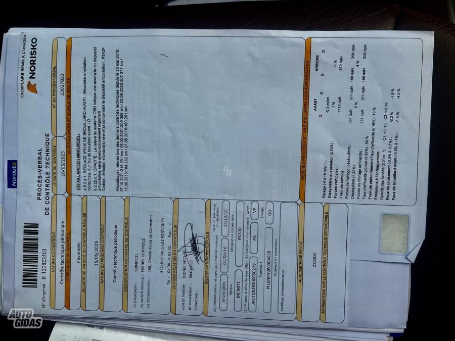 Инфинити EX 30 2010 в Таураге, объемом двигателя 3.00 л и пробегом 230 тыс. км за 7299 €, фото 20 на AUTOMOTO.COM.LV
