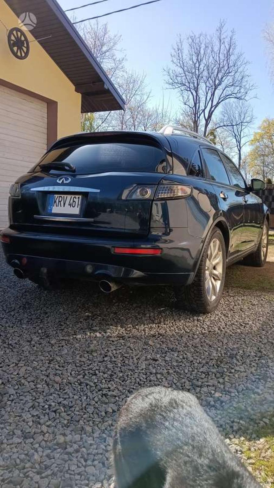 Blue Infiniti FX 35 2005 in Vilnius, with an engine capacity of 3.50 L and mileage of 346 thousand km for 3700 €, photo 5 on AUTOMOTO.COM.LV