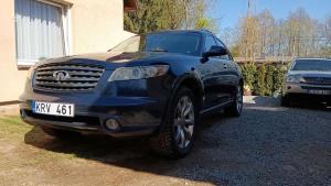 Blue Infiniti FX 35 2005 in Vilnius, with an engine capacity of 3.50 L and mileage of 346 thousand km for 3700 €, photo 7 on AUTOMOTO.COM.LV