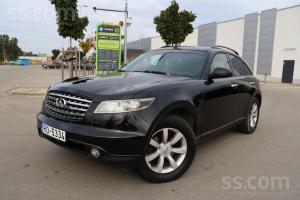 Melns Infiniti FX 2005 Rīga, ar dzinēja tilpumu 3.50 L un nobraukumu 155 tūkst. km par 3990 €, foto  vietnē AUTOMOTO.COM.LV
