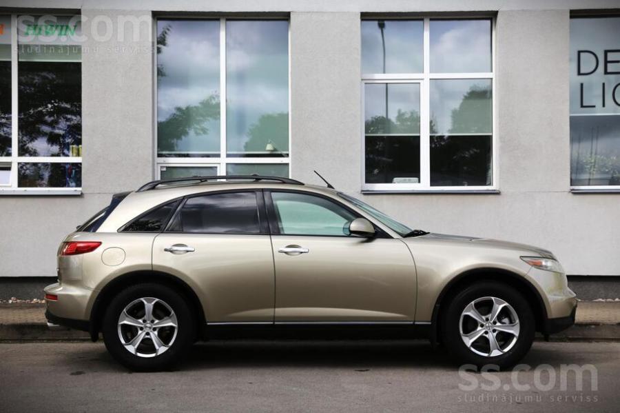 Brown Infiniti FX 2005 in Riga, with an engine capacity of 3.50 L and mileage of 72 thousand km for 3495 €, photo 4 on AUTOMOTO.COM.LV
