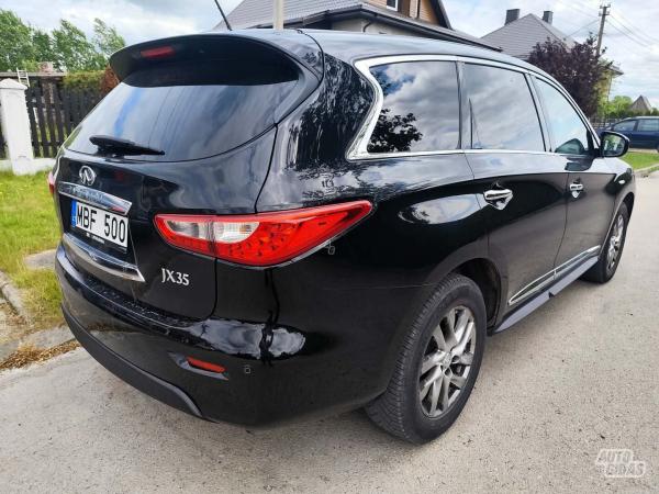 Black Infiniti JX35 2013 in Vilnius, with an engine capacity of 3.50 L and mileage of 225 thousand km for 7900 €, photo 4 on AUTOMOTO.COM.LV