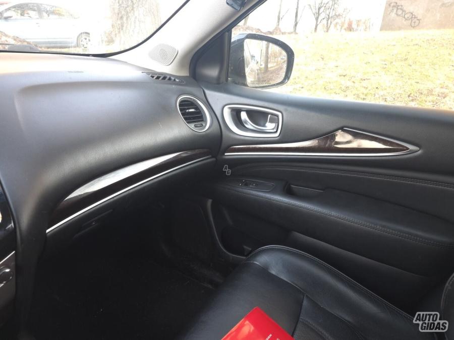Black Infiniti JX35 2013 in Vilnius, with an engine capacity of 3.50 L and mileage of 225 thousand km for 7900 €, photo 11 on AUTOMOTO.COM.LV