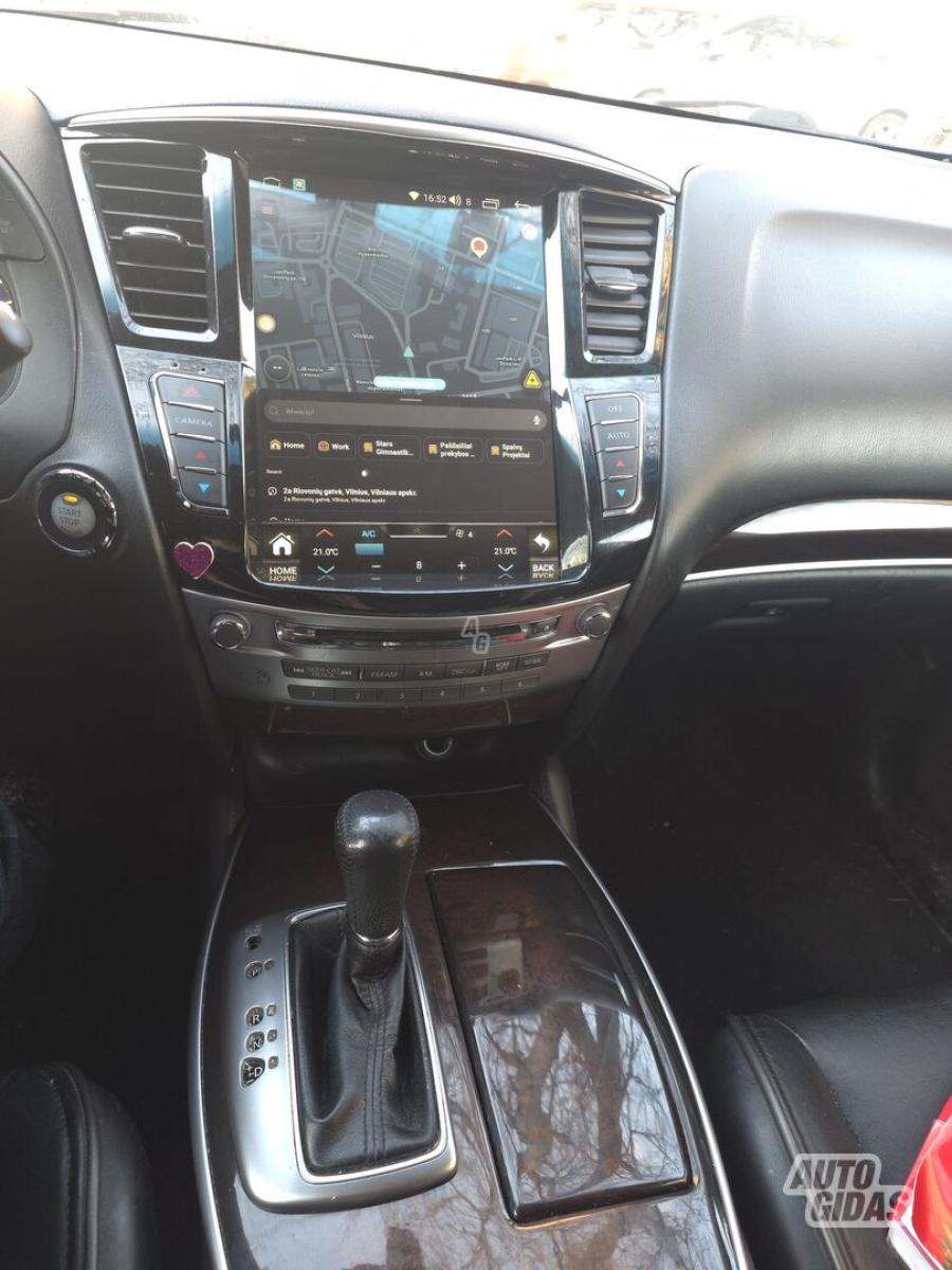 Black Infiniti JX35 2013 in Vilnius, with an engine capacity of 3.50 L and mileage of 225 thousand km for 7900 €, photo 13 on AUTOMOTO.COM.LV