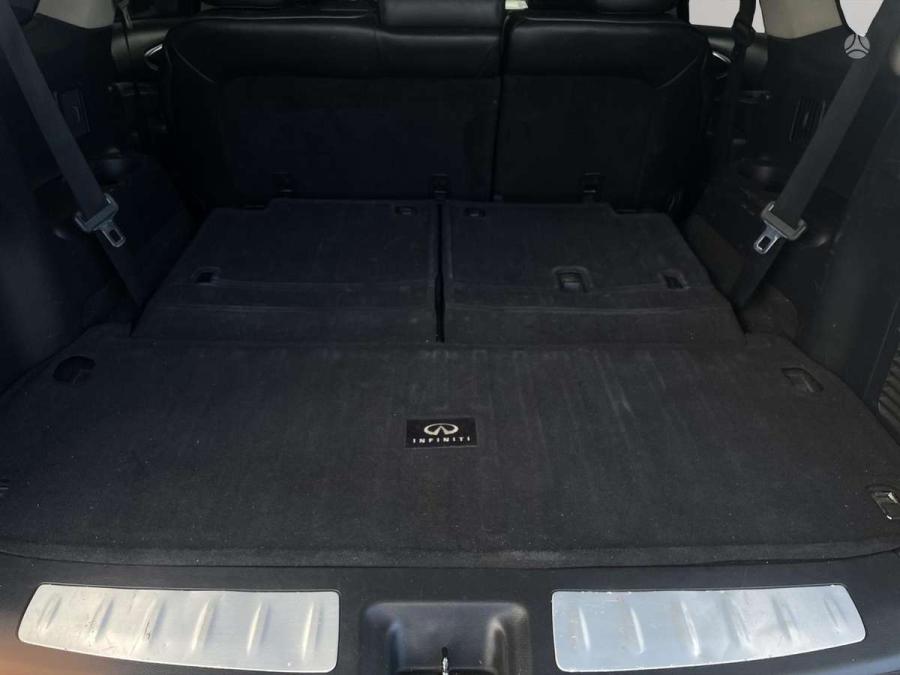 Black Infiniti JX35 2013 in Vilnius, with an engine capacity of 3.50 L and mileage of 279 thousand km for 7499 €, photo 12 on AUTOMOTO.COM.LV