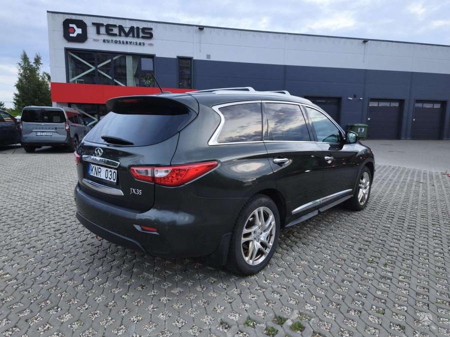 Zaļš Infiniti JX35 2013 Viļņa, ar dzinēja tilpumu 3.50 L un nobraukumu 305 tūkst. km par 6800 €, foto 5 vietnē AUTOMOTO.COM.LV