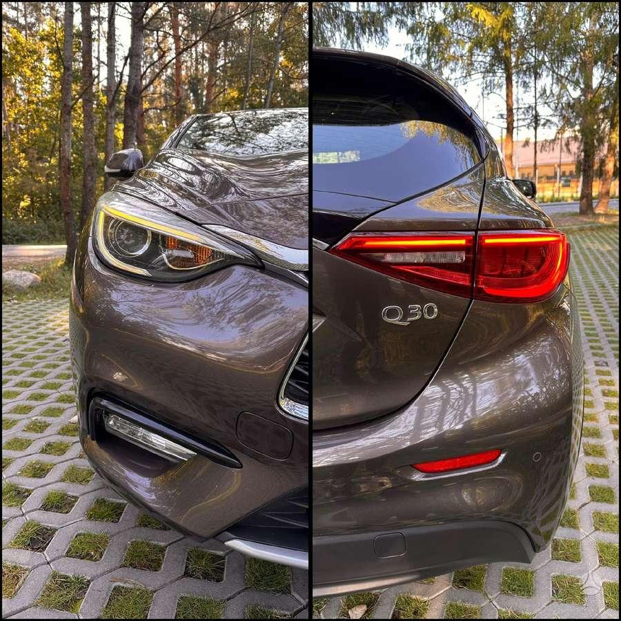 Brown Infiniti Q30 2017 in Vilnius, with an engine capacity of 1.46 L and mileage of 149 thousand km for 9550 €, photo 10 on AUTOMOTO.COM.LV